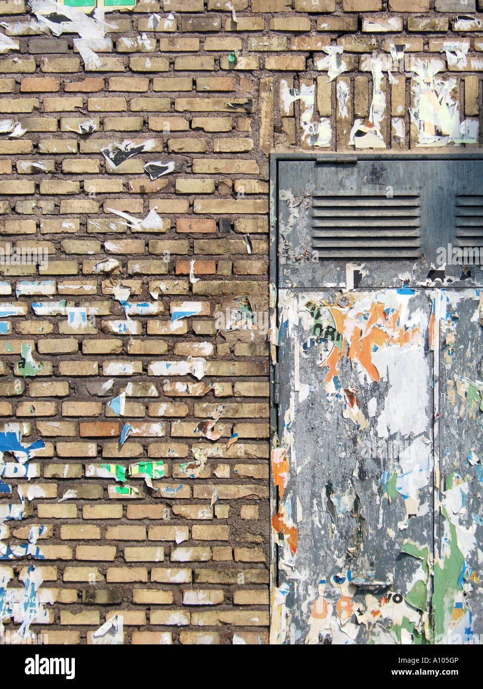 fly posting on building in town Stock Photo - Alamy