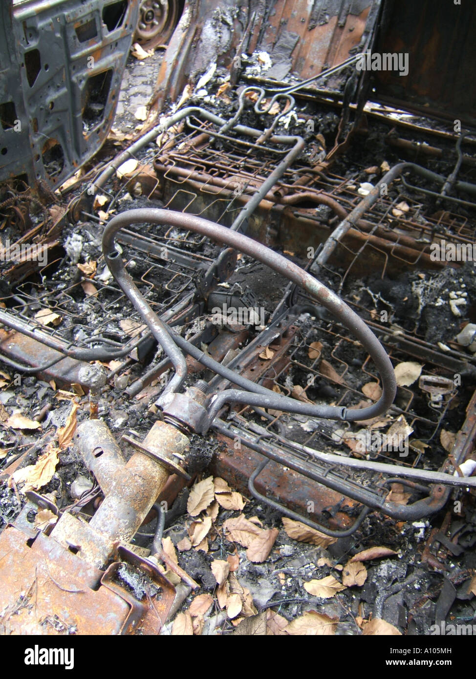 cars destroyed by fire Stock Photo - Alamy