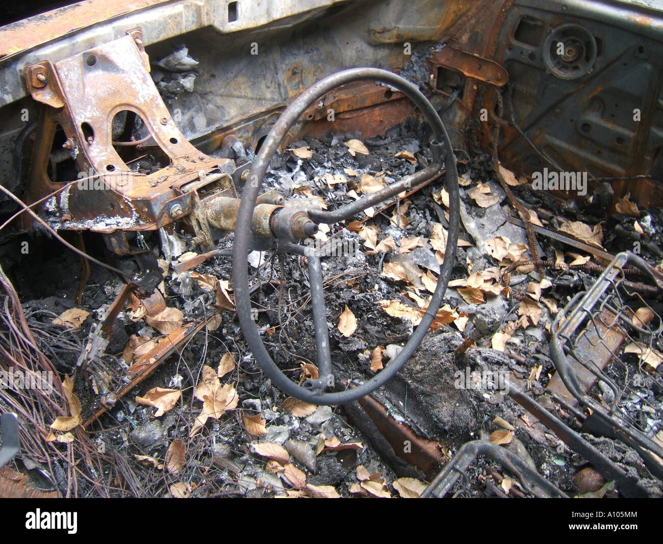 cars destroyed by fire Stock Photo - Alamy