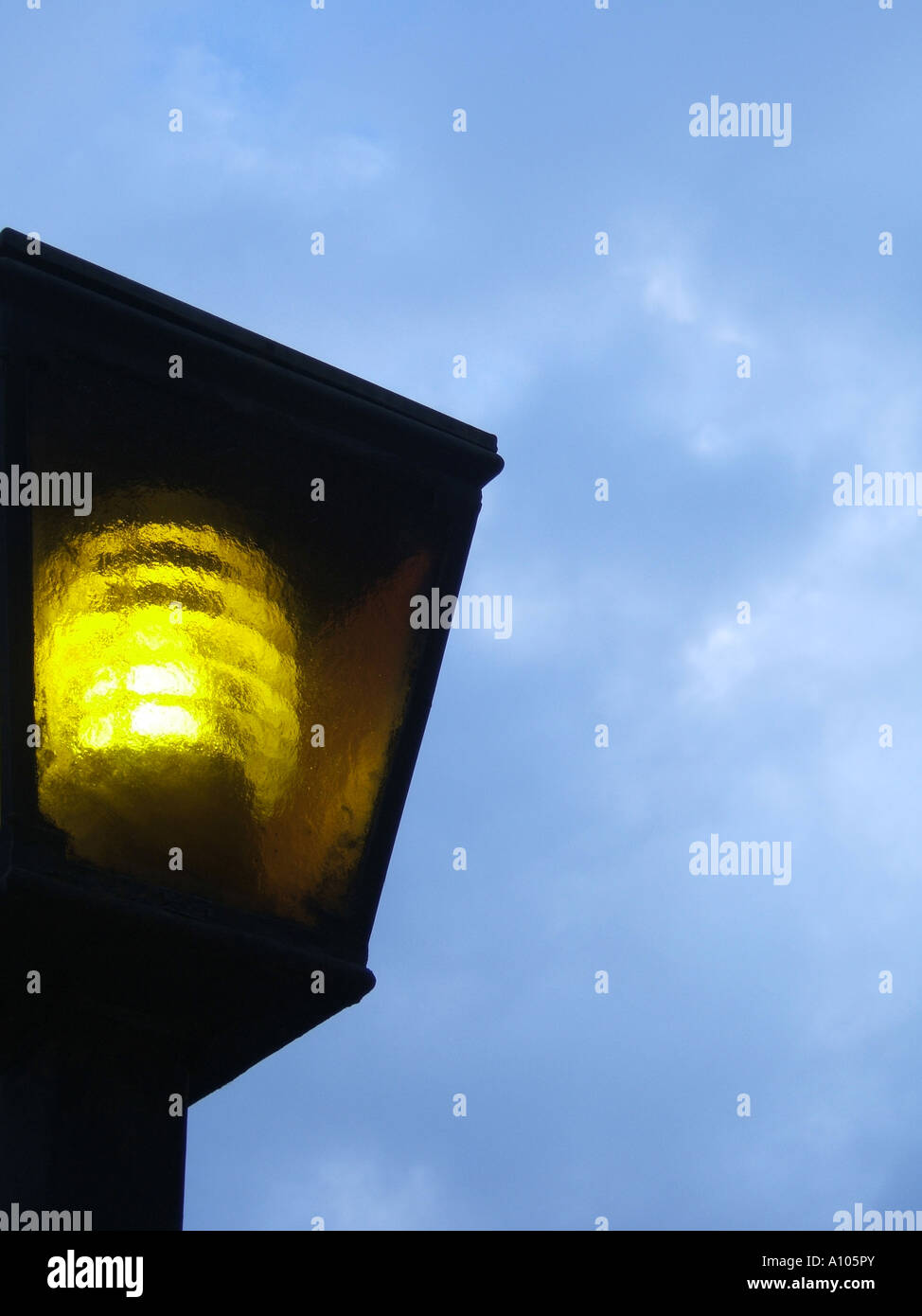one street lamp at night Stock Photo - Alamy