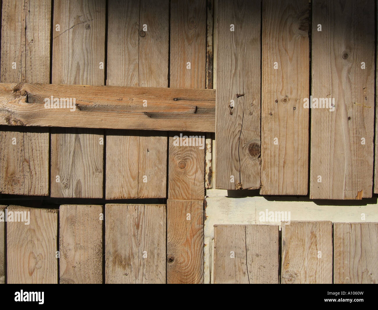 wooden wall made with planks on building site Stock Photo - Alamy