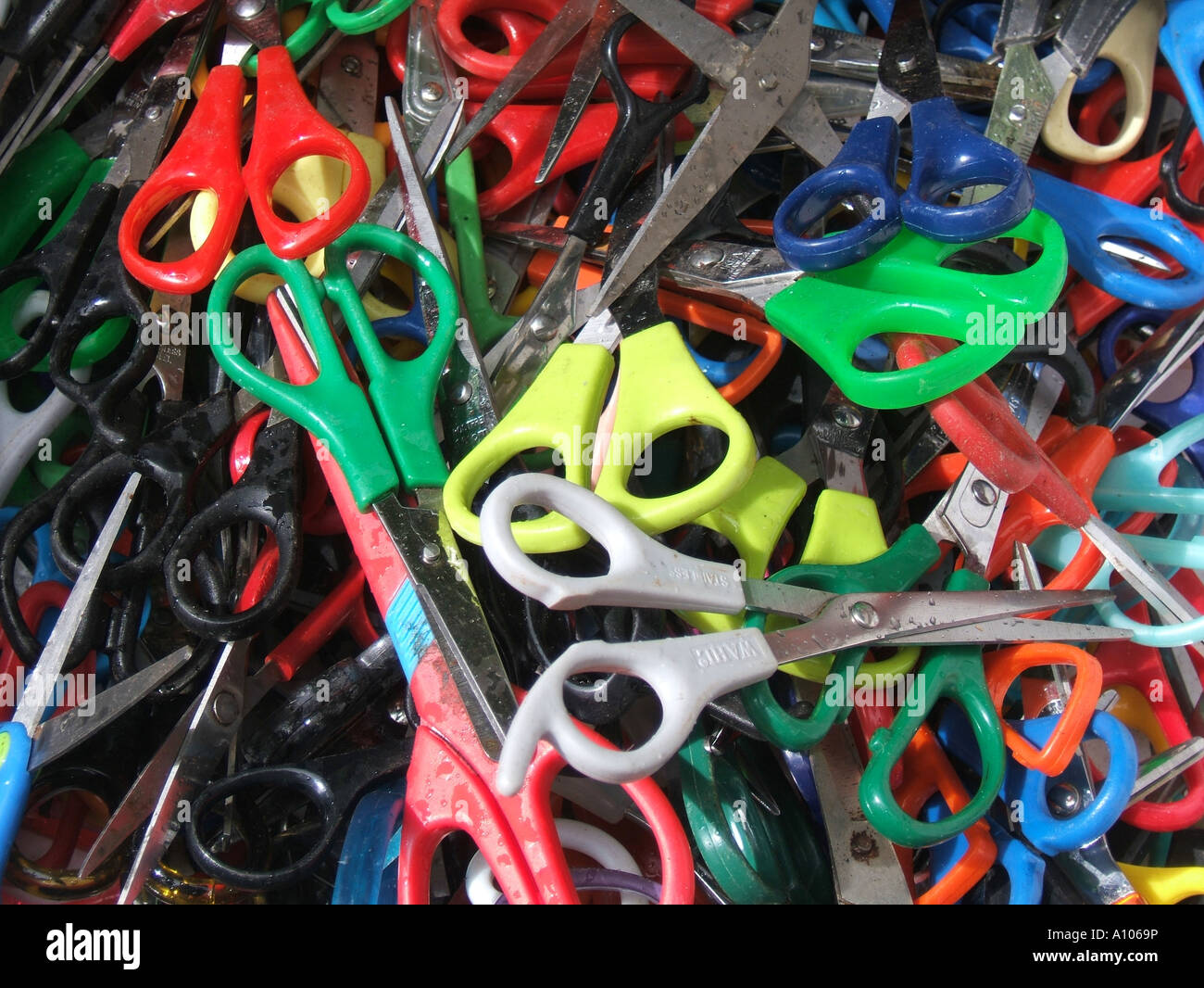 selection of scissors on sale Stock Photo - Alamy