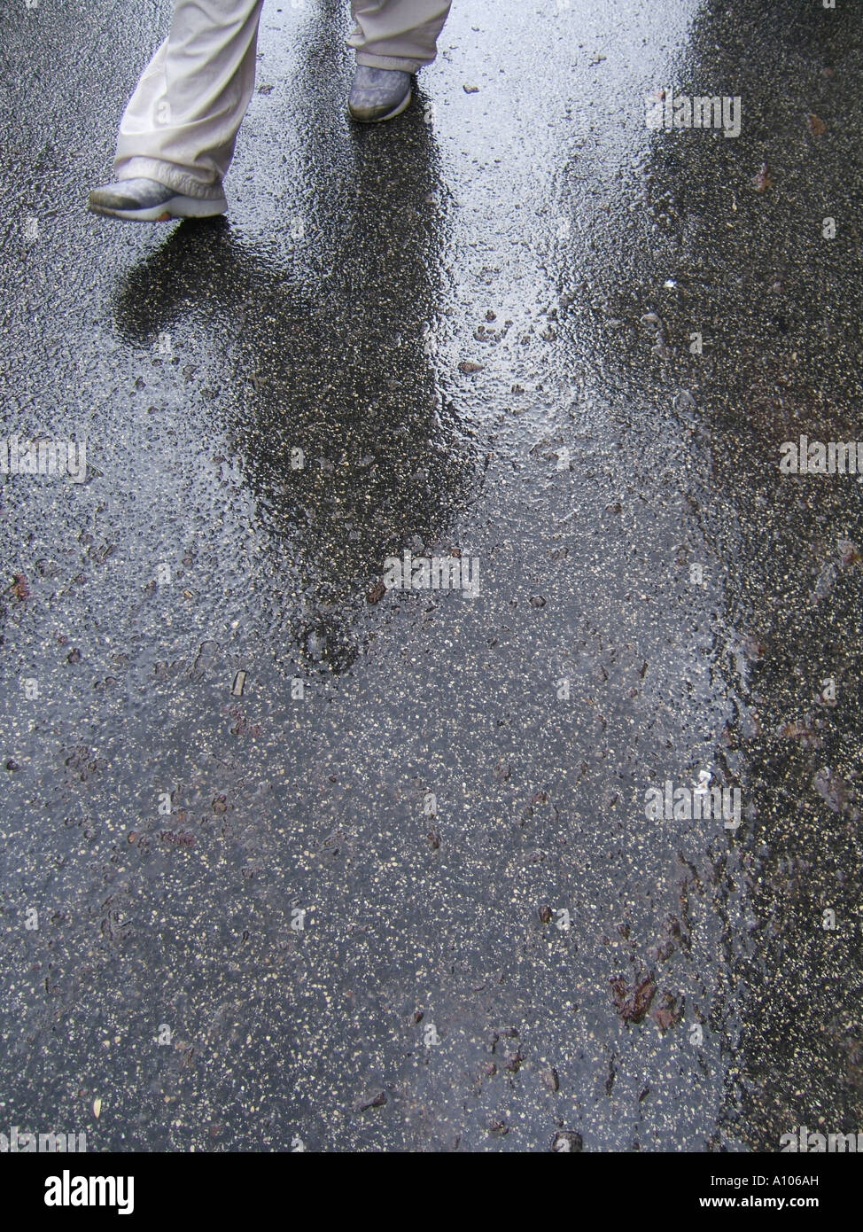 Lonely runner on road hi-res stock photography and images - Alamy