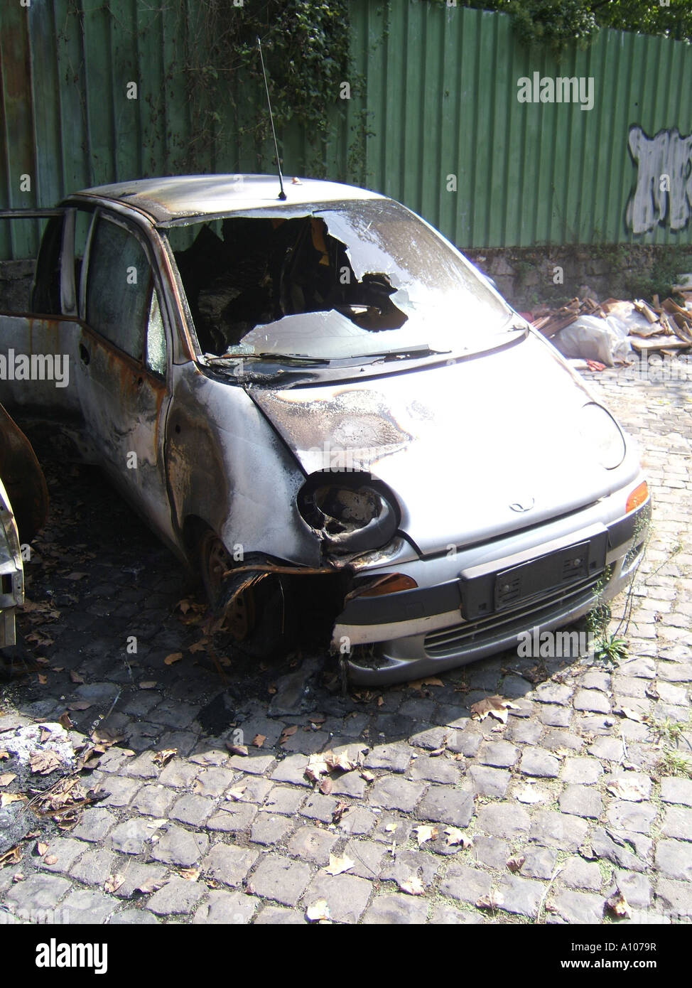 cars destroyed by fire Stock Photo - Alamy