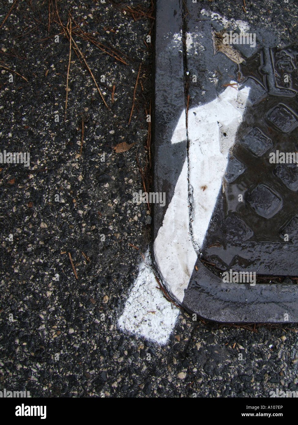 number one painted on road surface Stock Photo - Alamy
