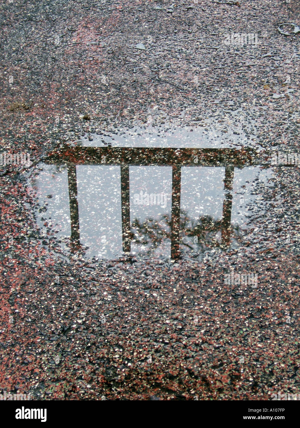 Reflected shadow of gate hi-res stock photography and images - Alamy