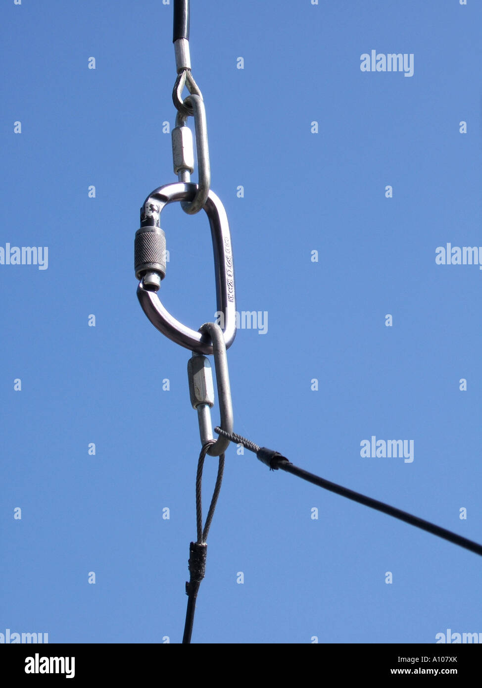 carabiner with rigging Stock Photo - Alamy