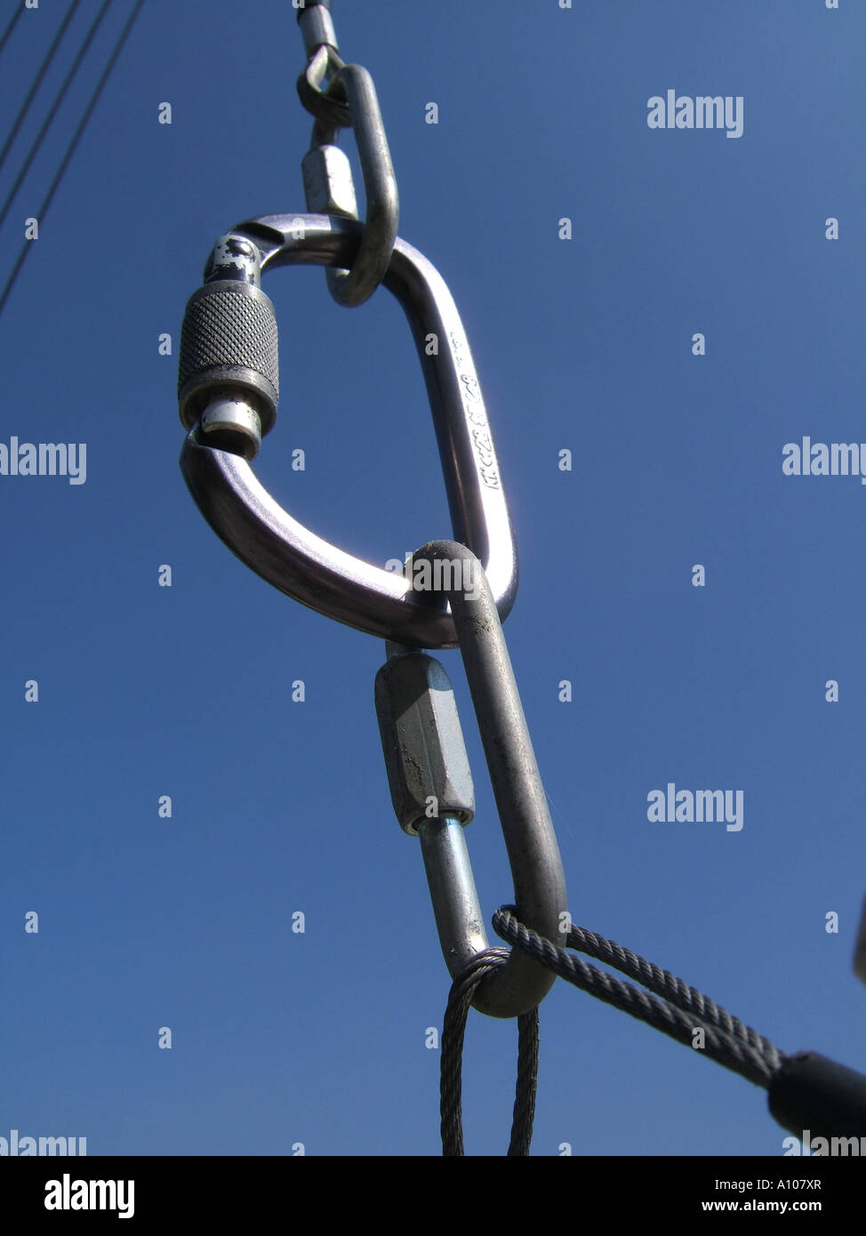 carabiner with rigging Stock Photo - Alamy