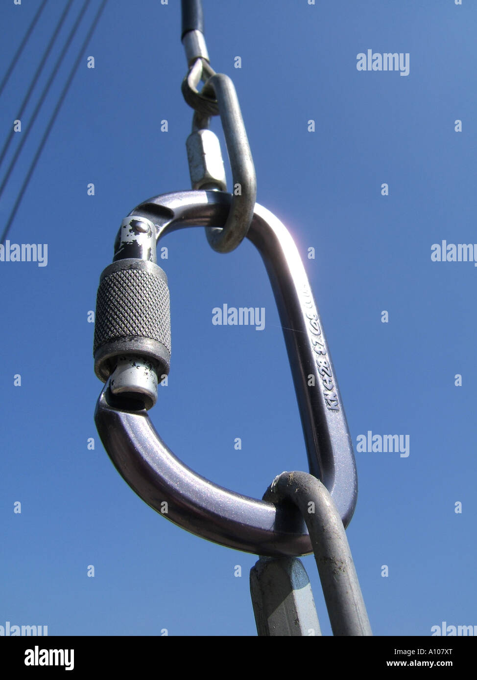 carabiner with rigging Stock Photo - Alamy