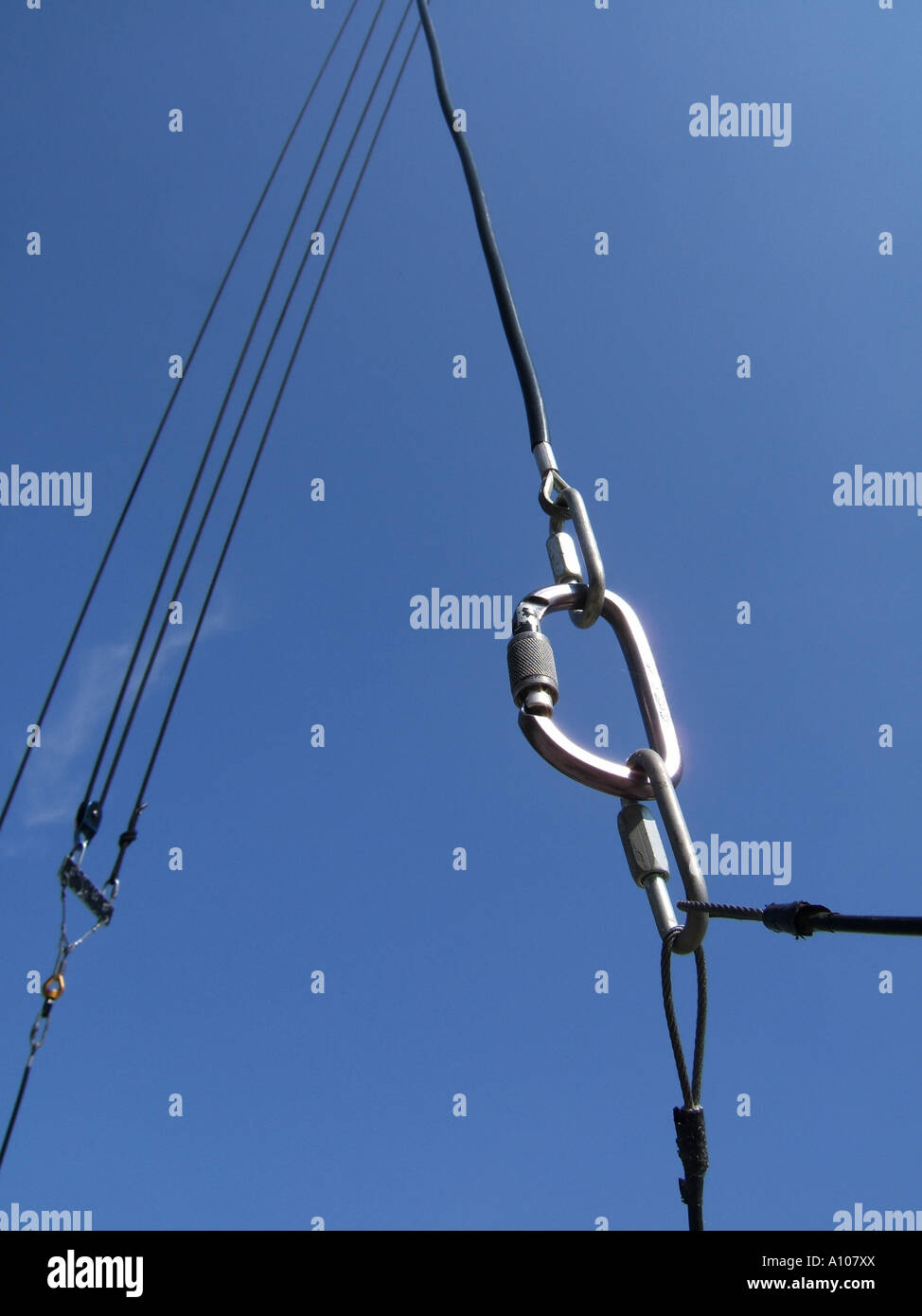 carabiner with rigging Stock Photo - Alamy