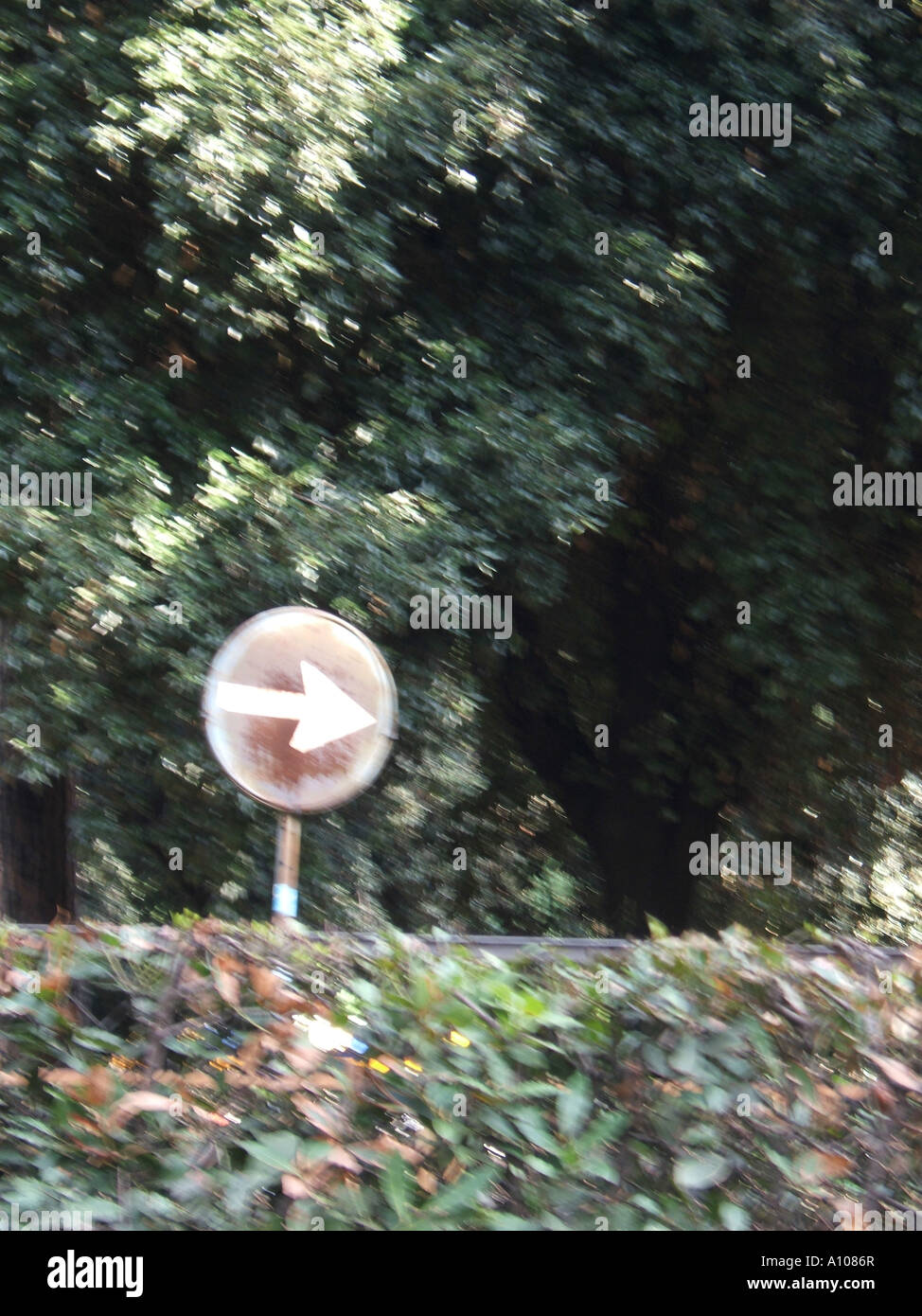 blurred road sign Stock Photo - Alamy