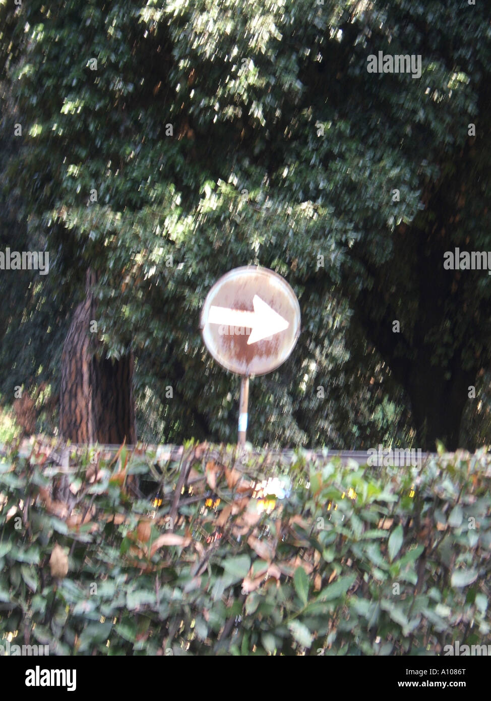 blurred road sign Stock Photo - Alamy