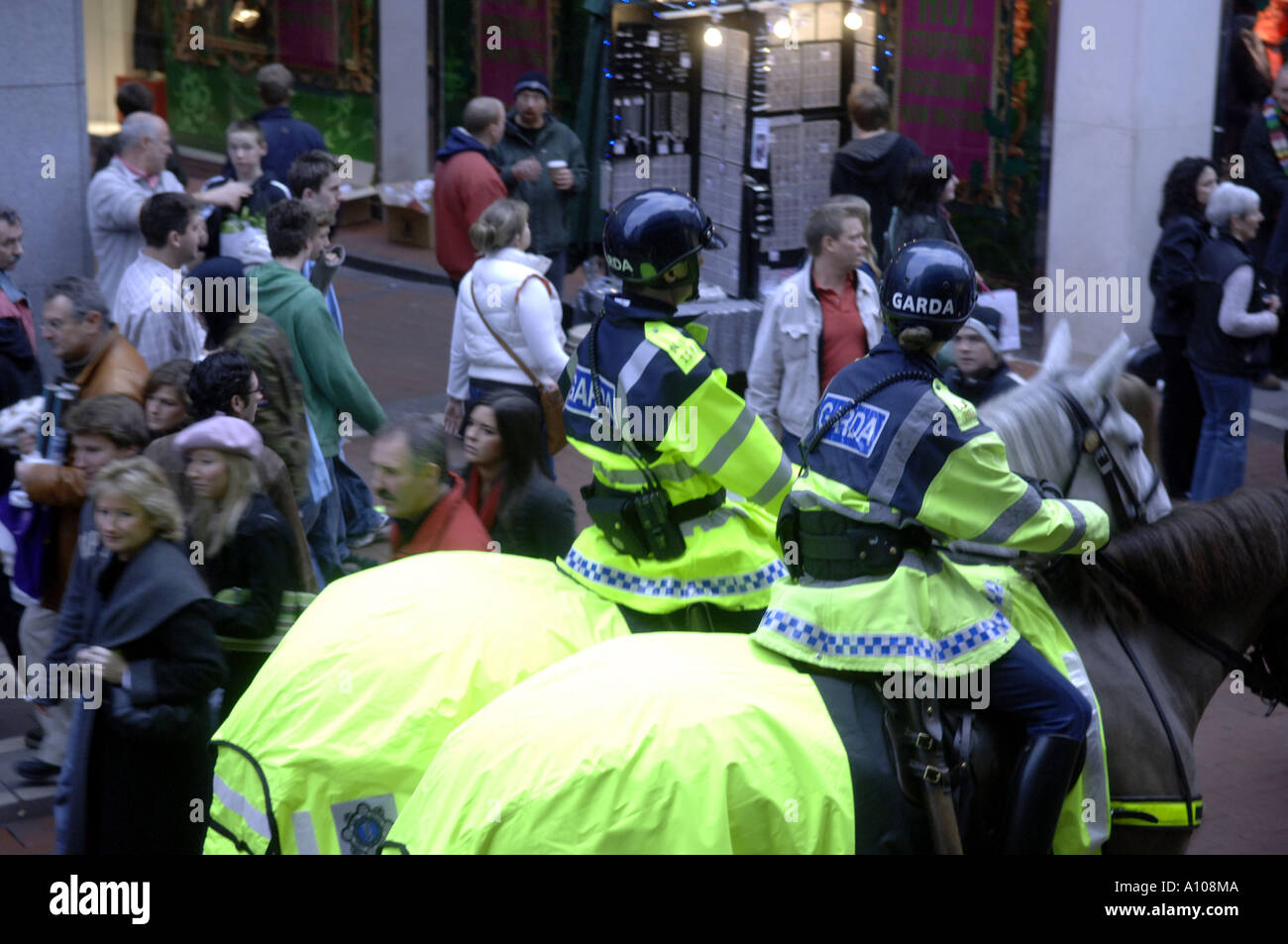 police horses horseback mounted police offciers garda gardi luminous ...
