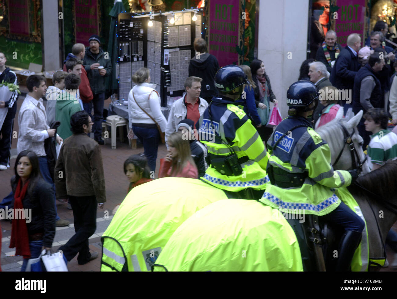 police horses horseback mounted police offciers garda gardi luminous ...