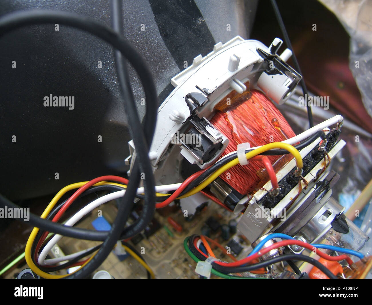 workings inside tv set Stock Photo - Alamy
