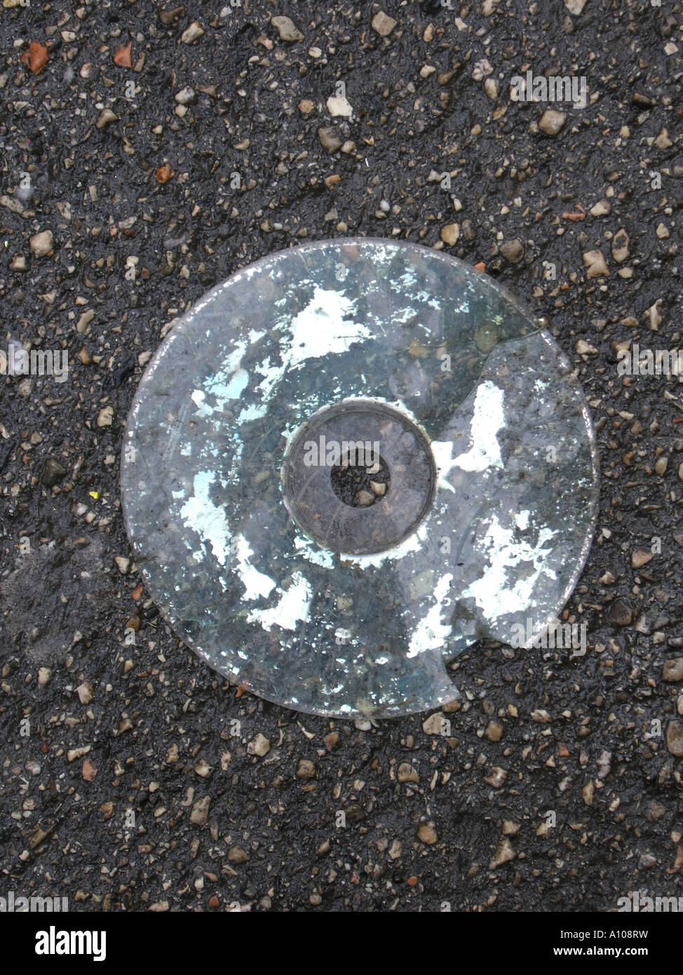 damaged compact disk Stock Photo - Alamy