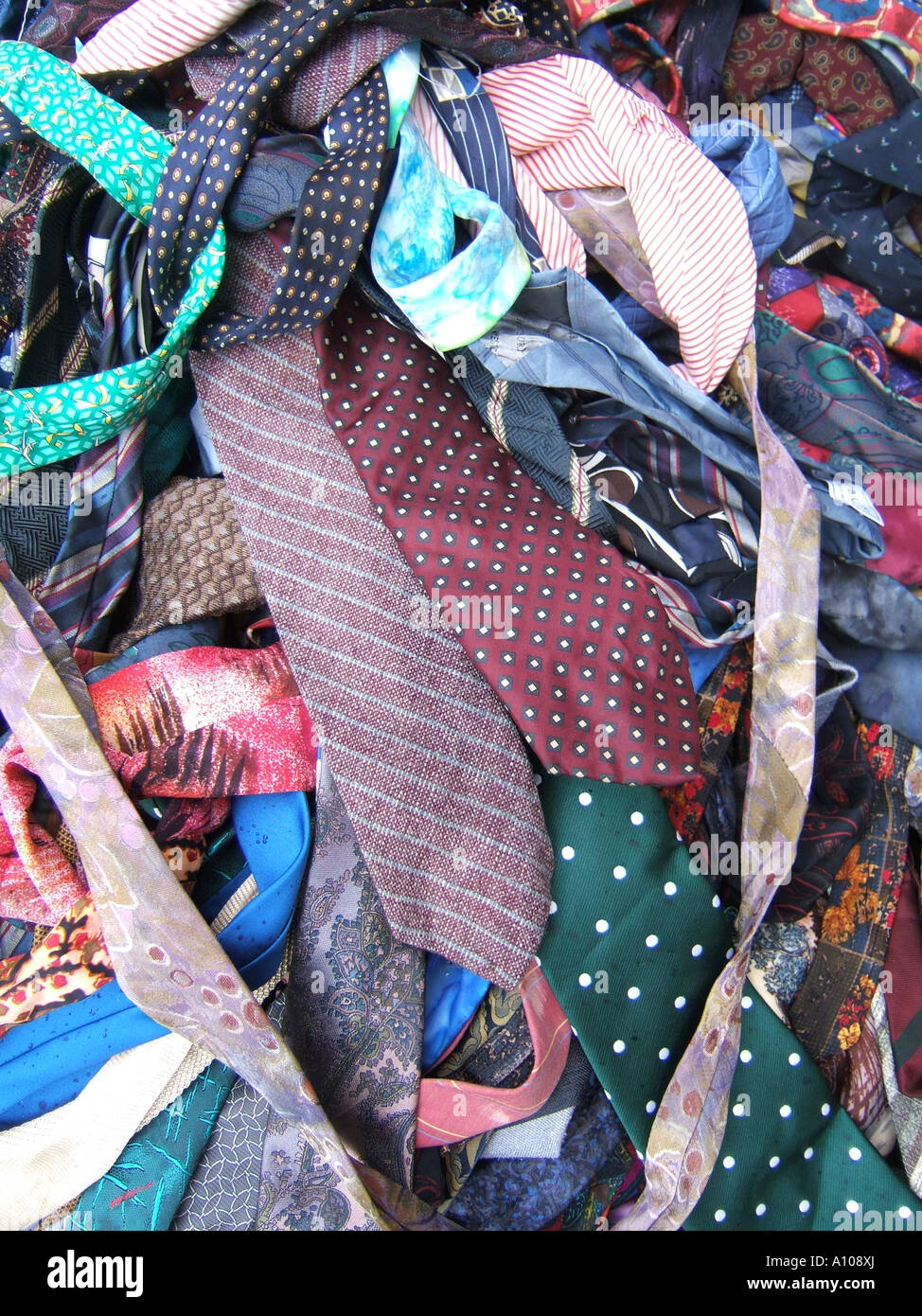 a bundle of old colourful ties Stock Photo - Alamy
