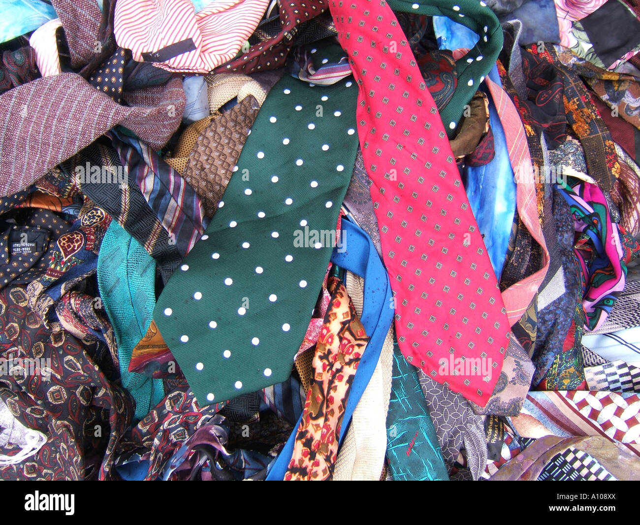 a bundle of old colourful ties Stock Photo - Alamy