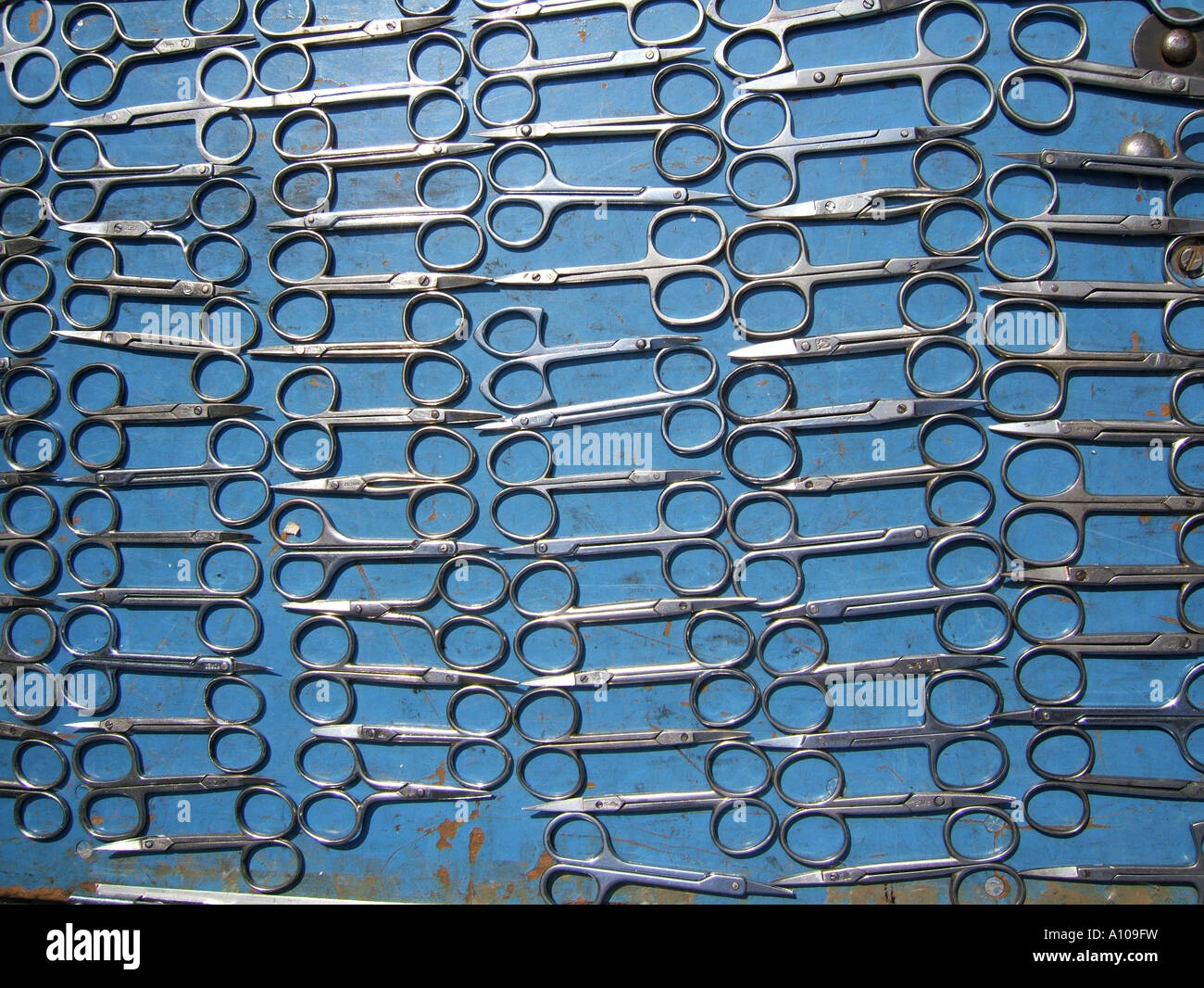 selection of scissors on sale Stock Photo - Alamy