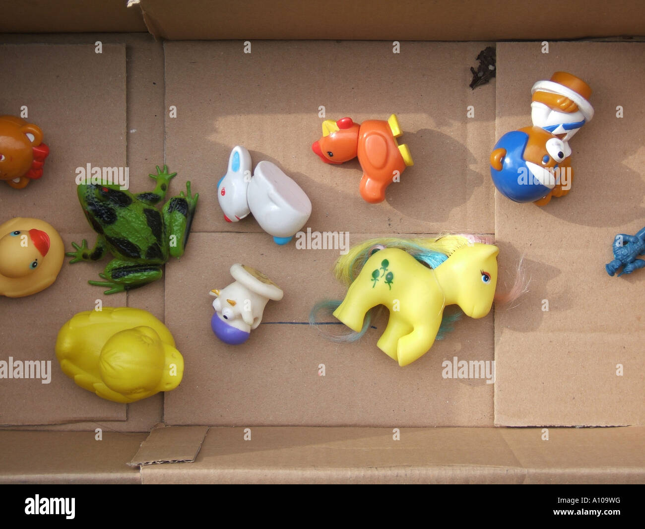 child's toys kept in box Stock Photo - Alamy