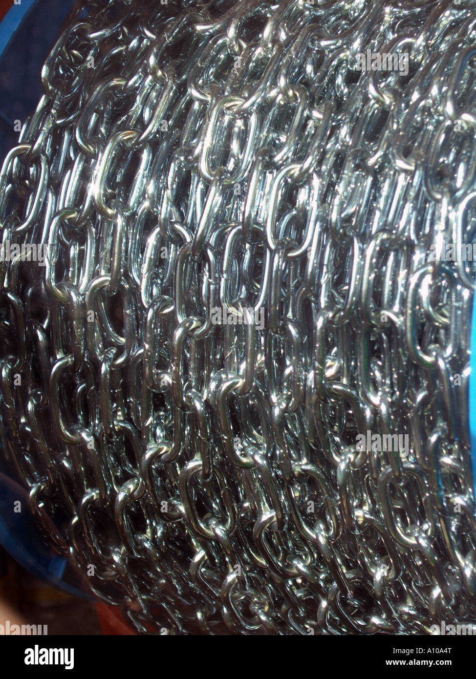 coil of chain in hardware store Stock Photo - Alamy