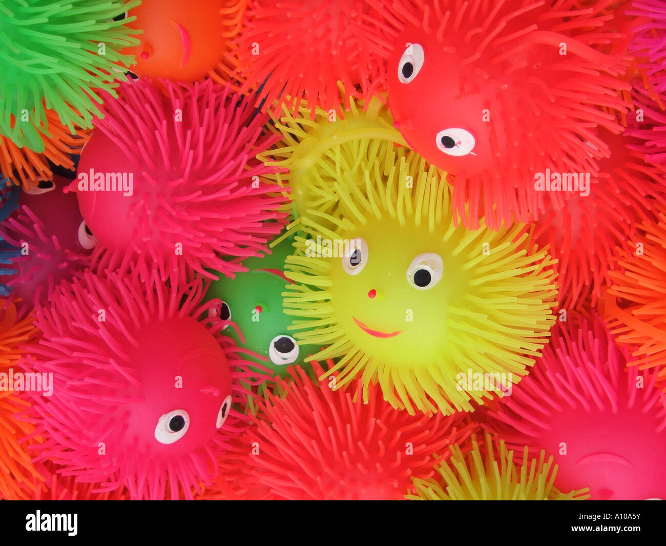 colourful rubber creature toys Stock Photo - Alamy