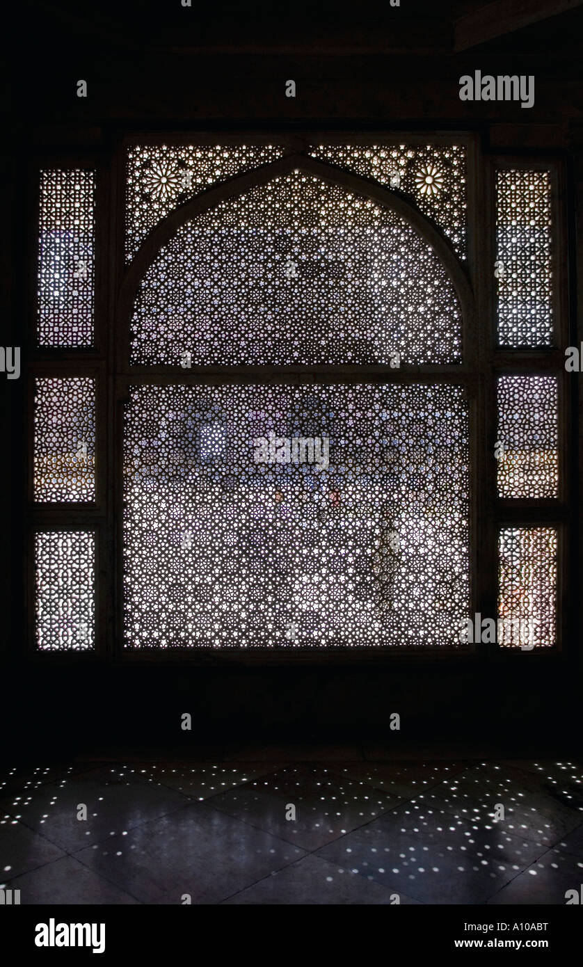 Interiors of an Islamic shrine, Dargah Of Sheikh Salim Chisti, Fatehpur ...