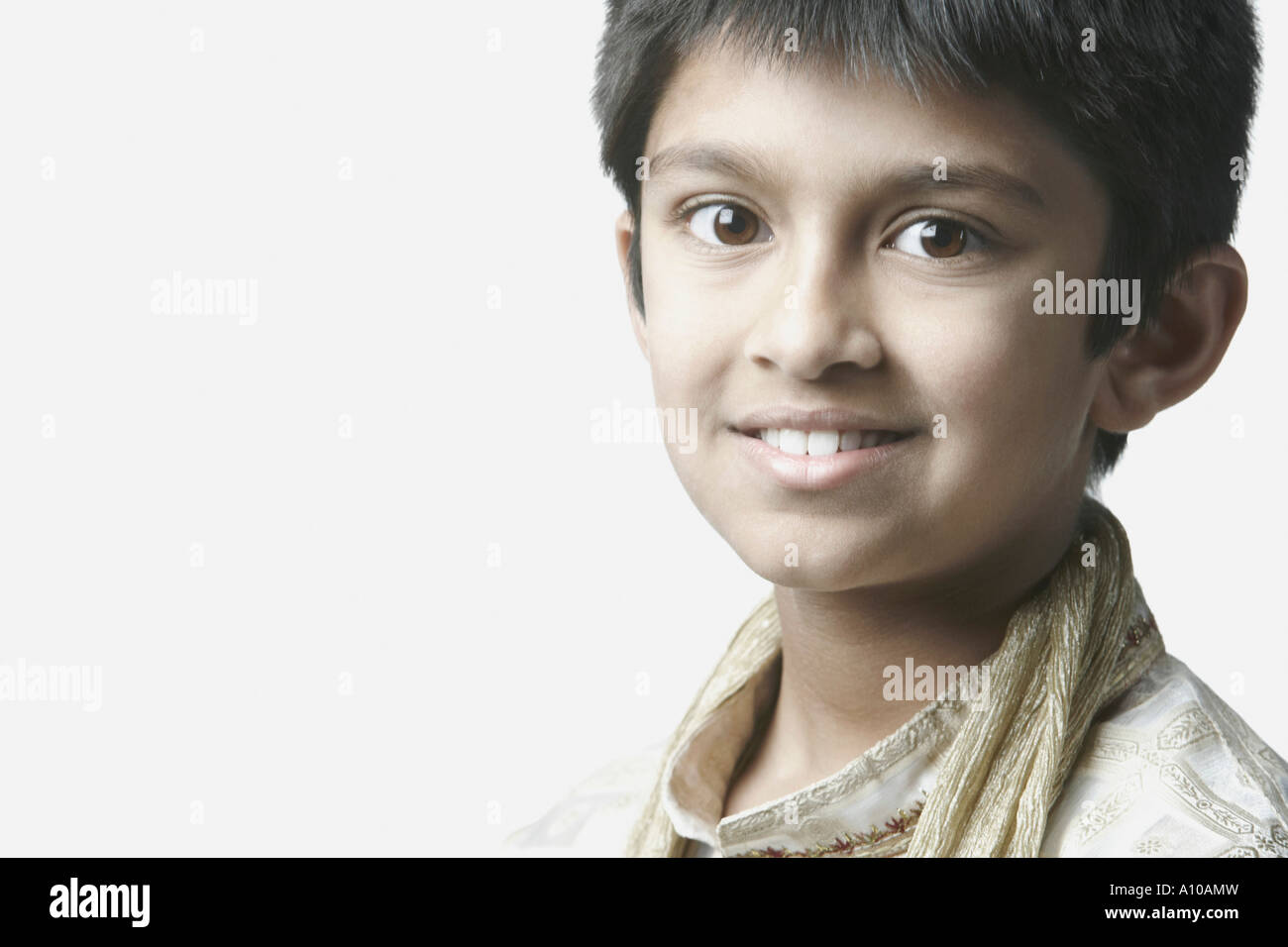 Portrait of a boy smiling Stock Photo - Alamy
