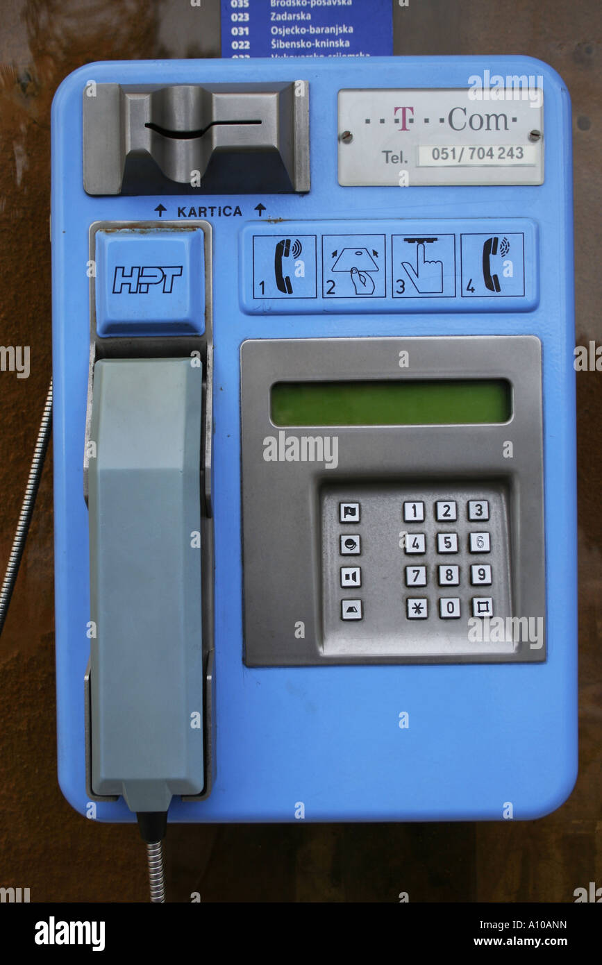 Public phone near Opatija Stock Photo - Alamy