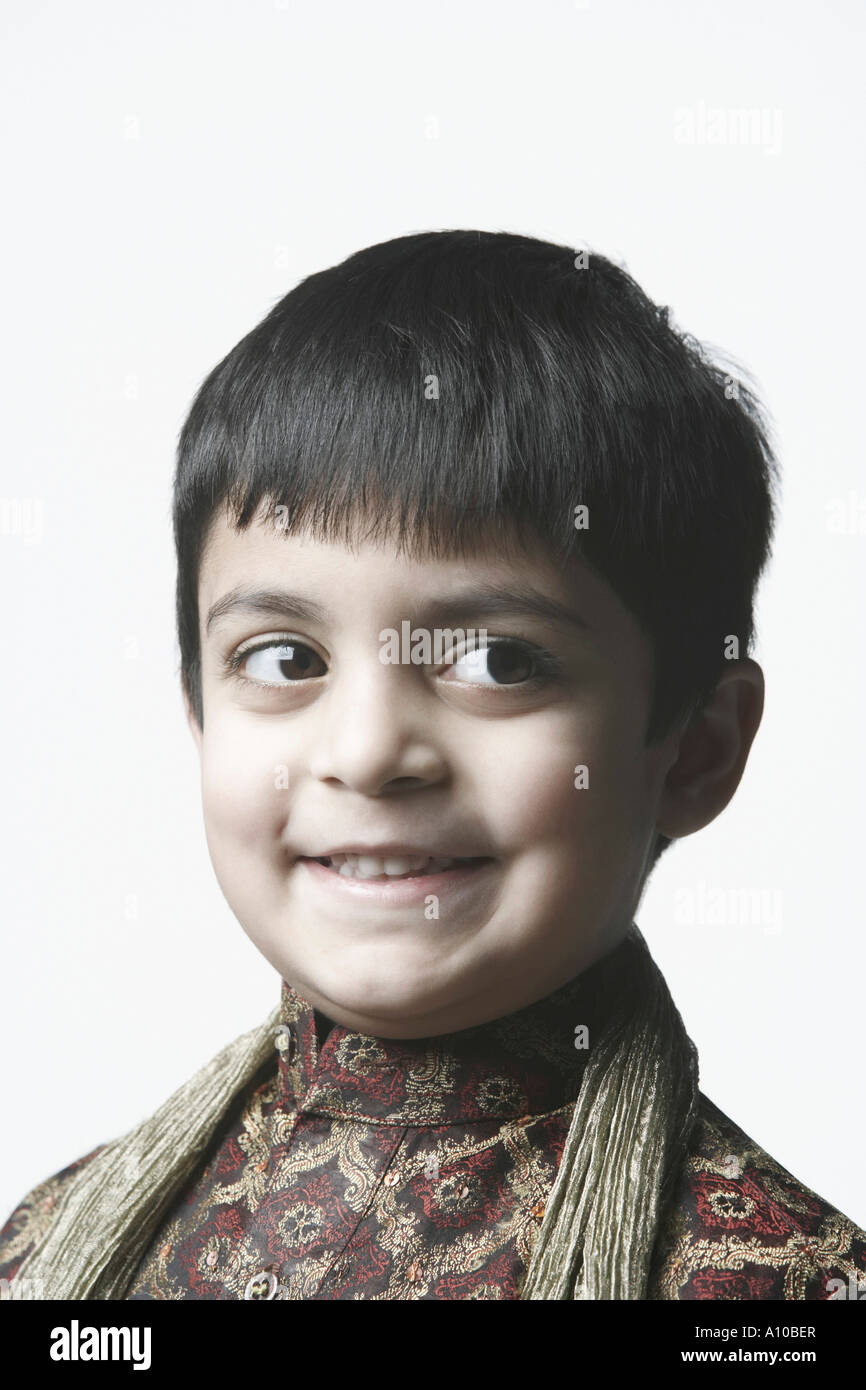 Close-up of a boy looking sideways Stock Photo - Alamy