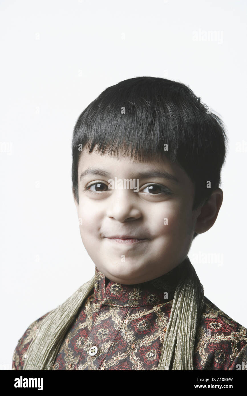 Portrait of a boy grinning Stock Photo - Alamy