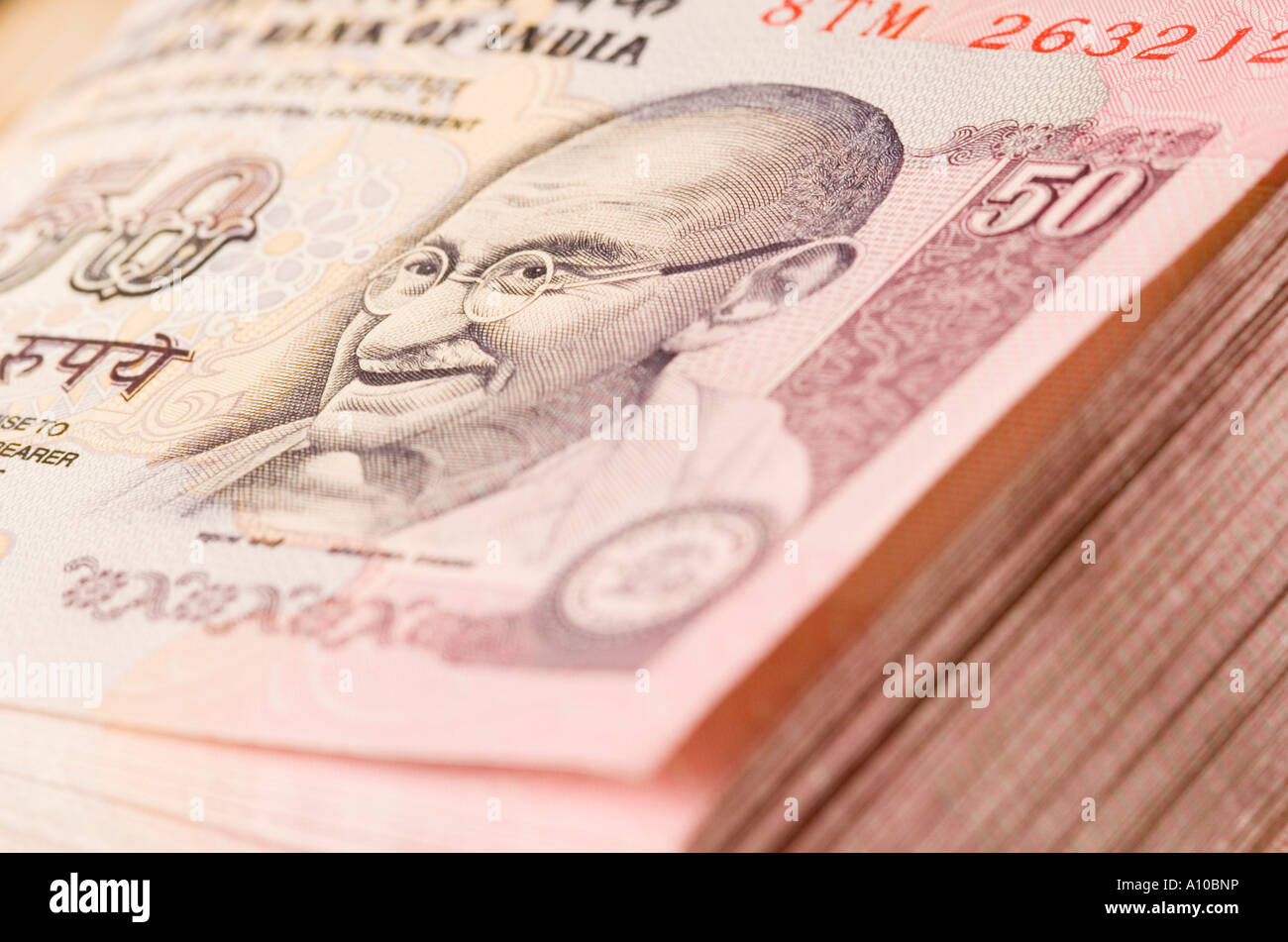 Indian rupee stack hi-res stock photography and images - Alamy
