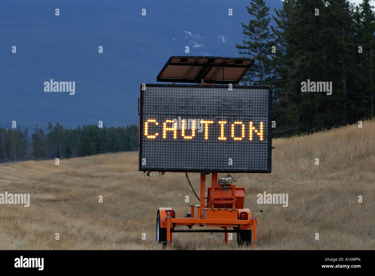 Wildlife warning sign Stock Photo - Alamy