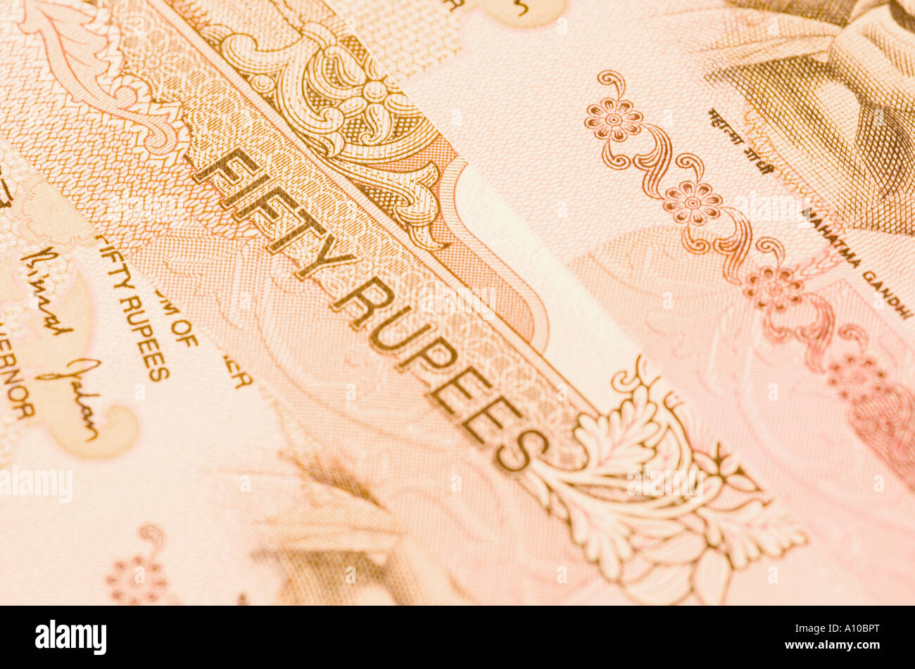 Close-up of Indian fifty rupee banknotes Stock Photo - Alamy