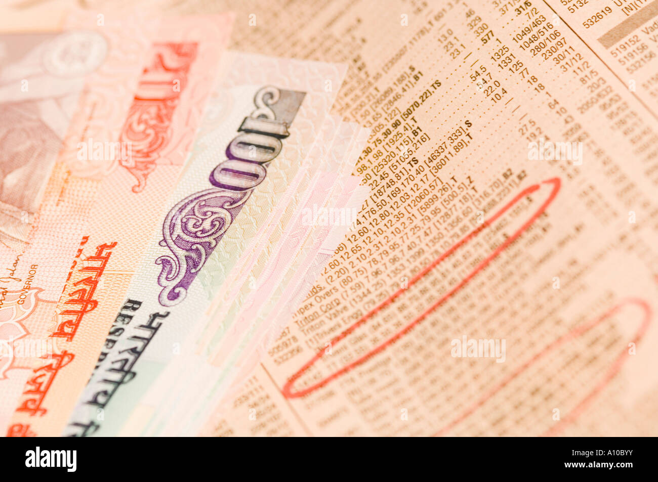 Close-up of Indian banknotes of different denomination Stock Photo - Alamy