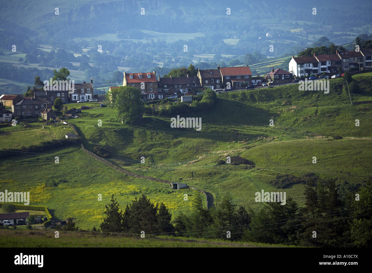 The village from Danby Low Moor in the North with Danby Dale behind to ...