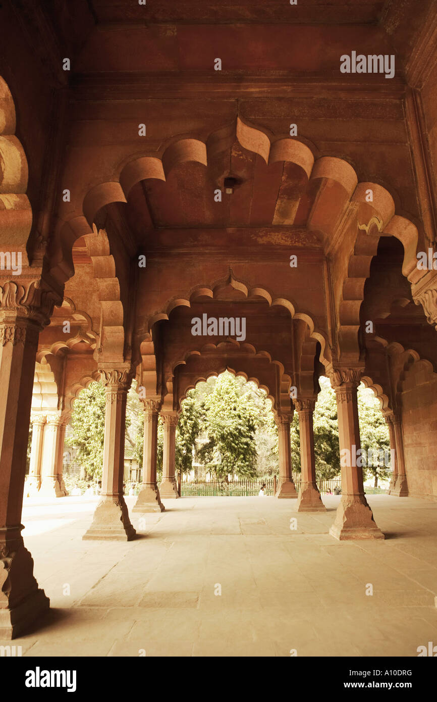 Columns at a sandstone fort, Red Fort, Delhi, India Stock Photo - Alamy