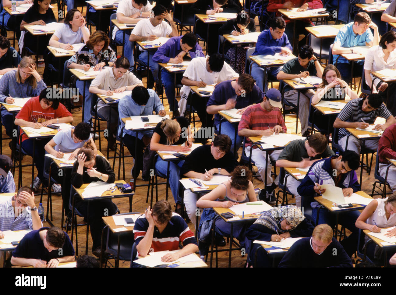 University students sitting exams, London, UK Stock Photo - Alamy