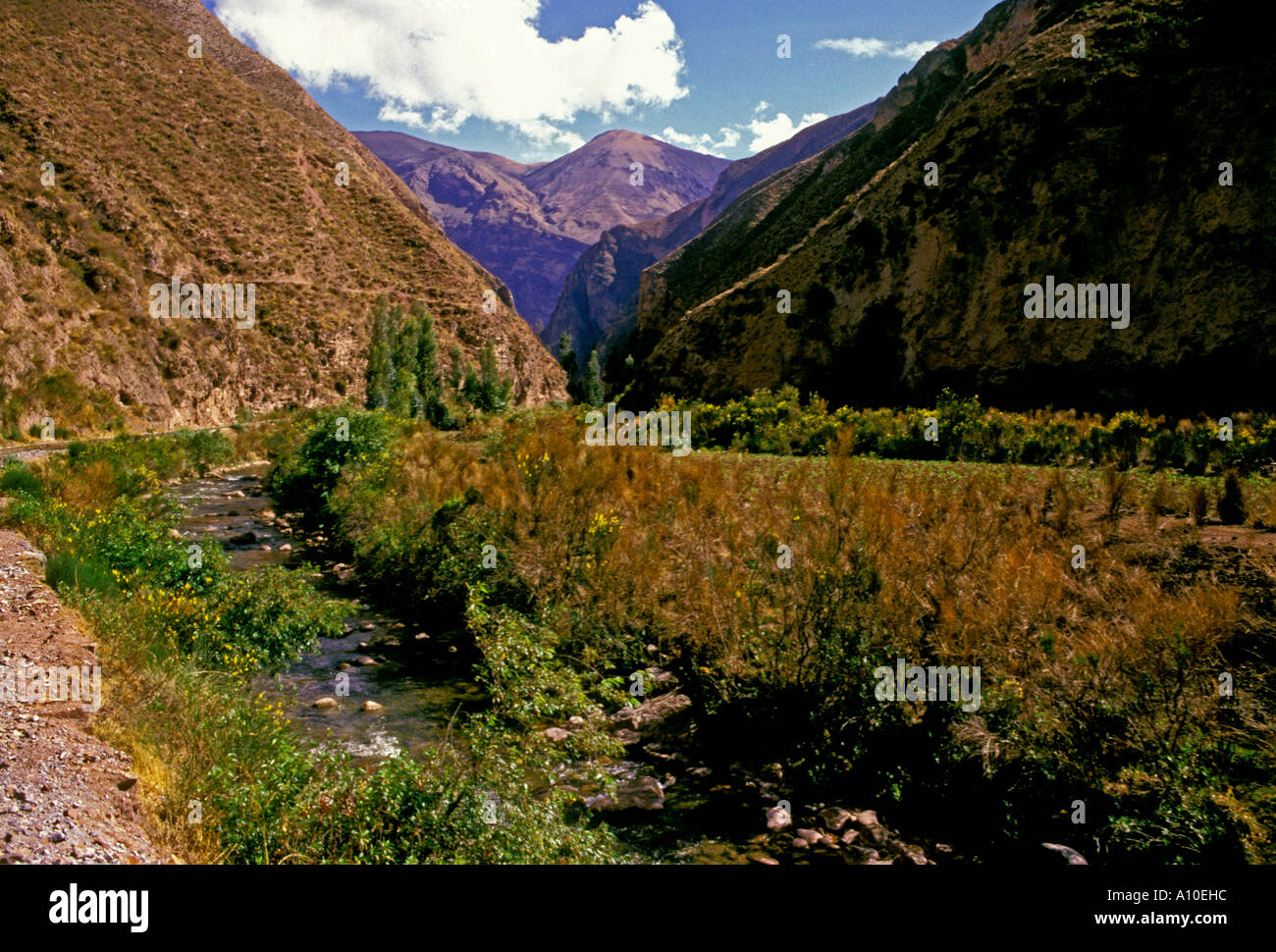mountain landscape, Urubamba River, Urubamba Valley, Urubamba River ...