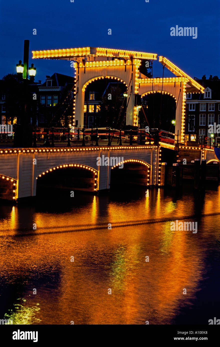 Magere Brug, Magere Bridge, Skinny Bridge, Amstel River, Amsterdam ...