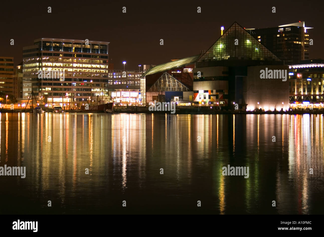Baltimore Inner Harbor At Night Stock Photo - Alamy