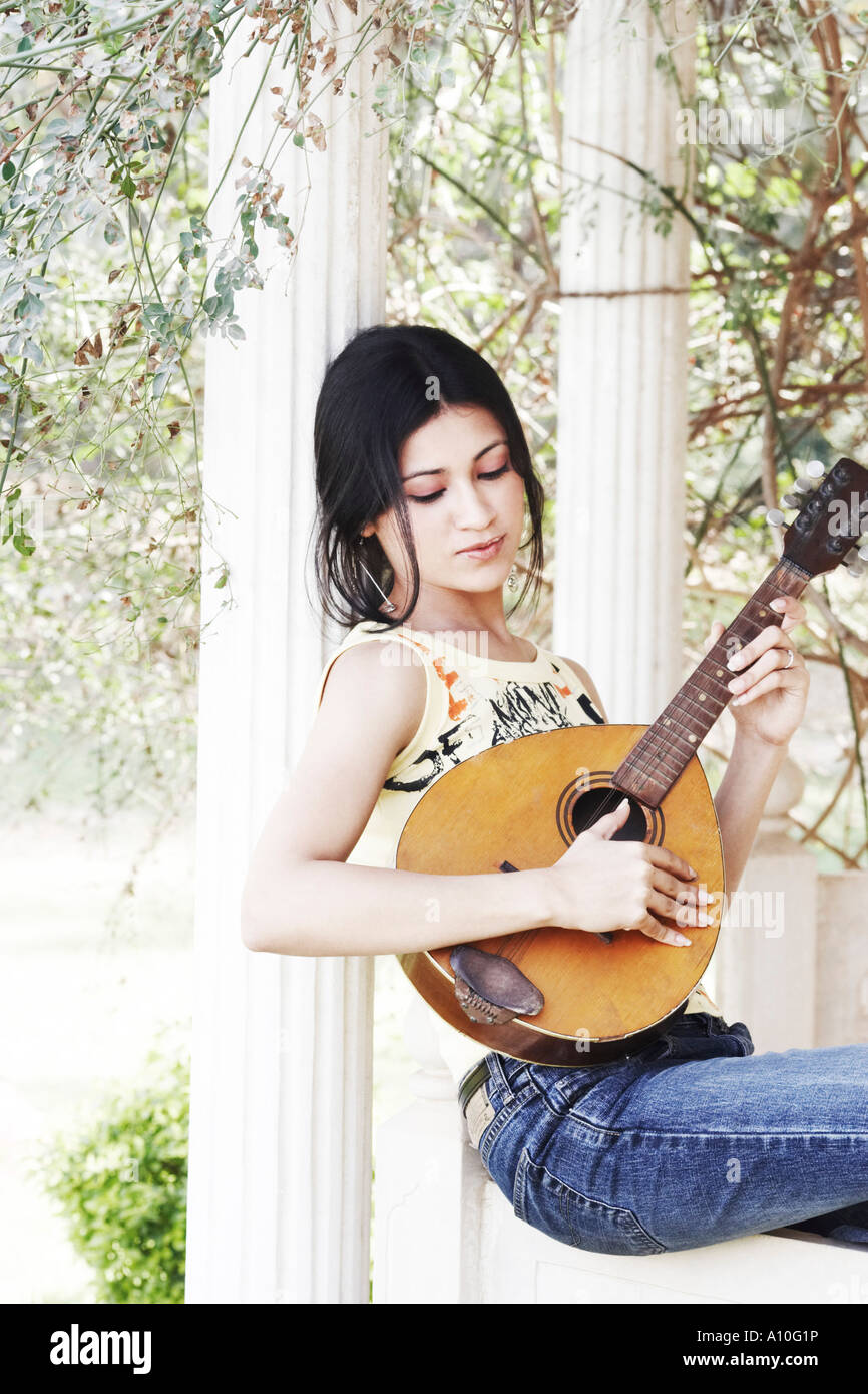 Woman With Mandolin High Resolution Stock Photography and Images - Alamy