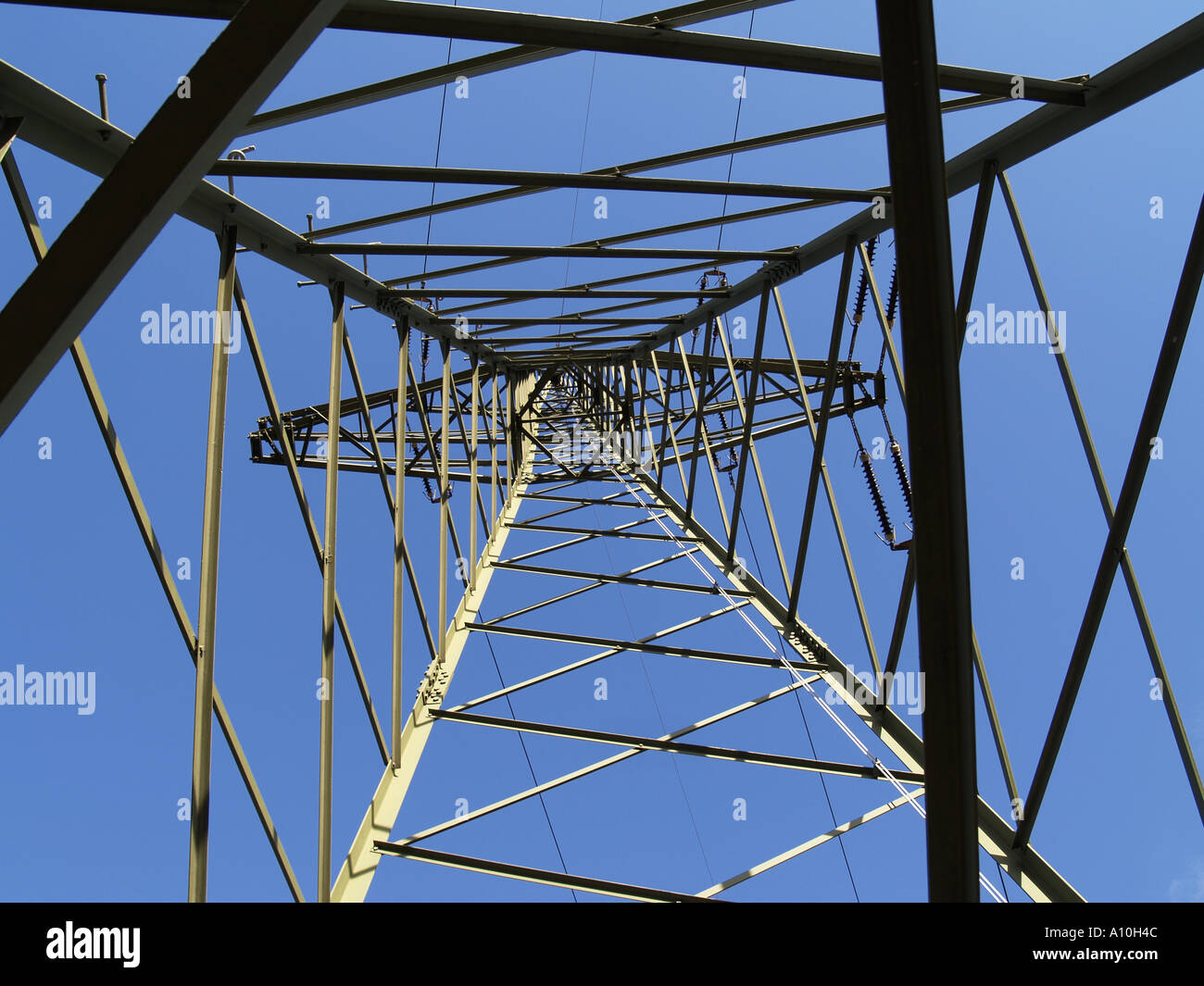 high tension pole Stock Photo - Alamy