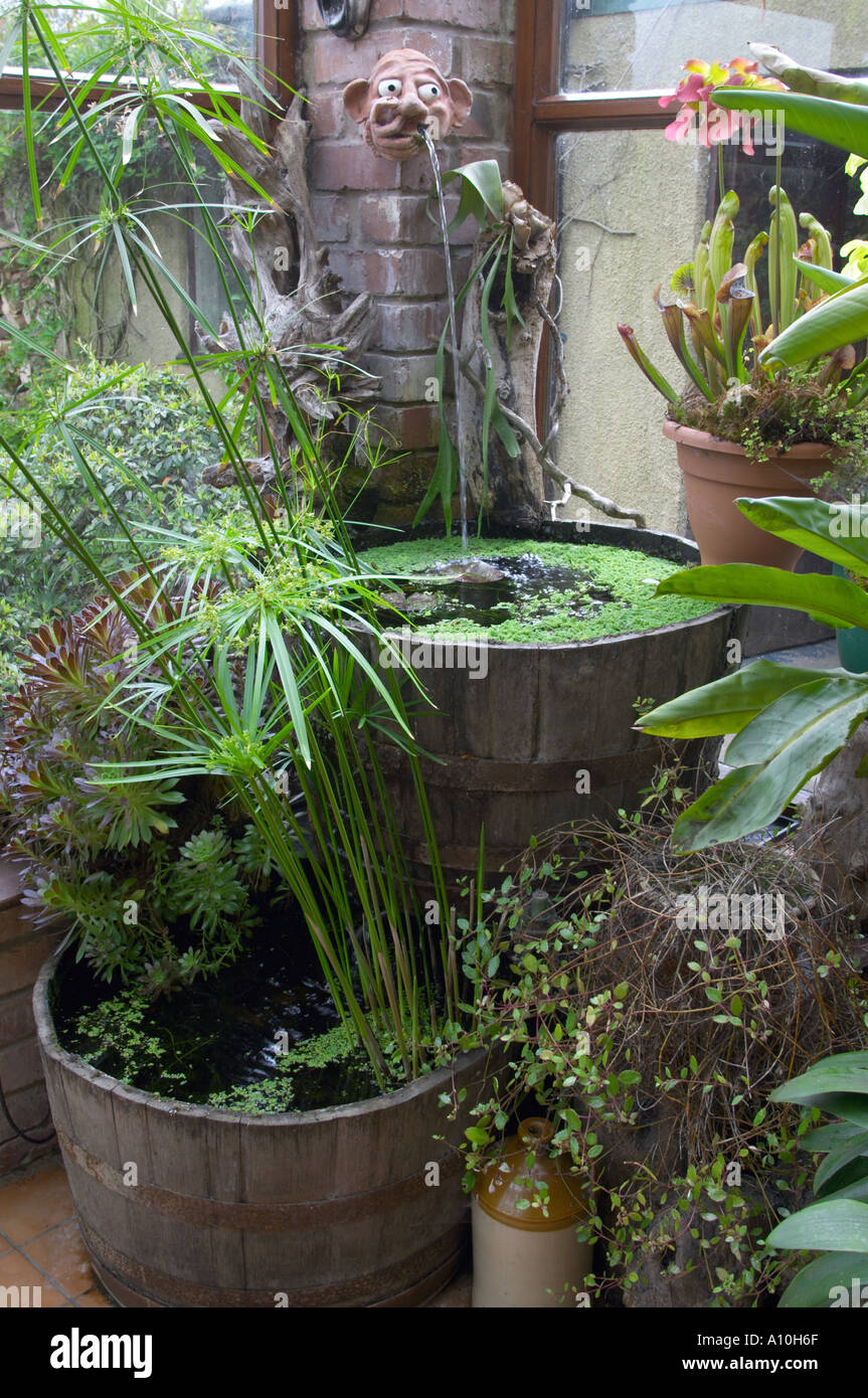 water features inside conservatory Stock Photo - Alamy