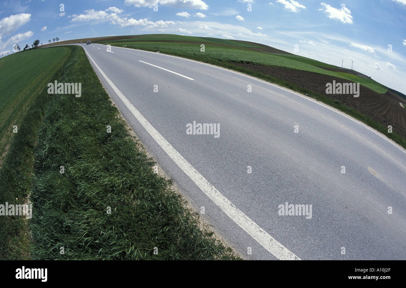 Wide road in landscape hi-res stock photography and images - Alamy