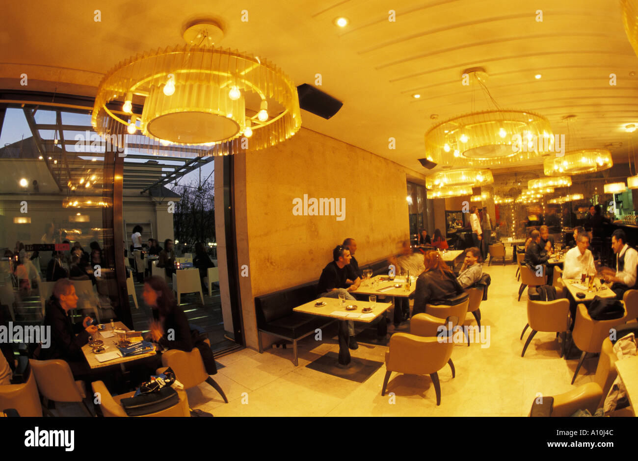 MQ, museums quarter Vienna, cafe Leopold Stock Photo - Alamy