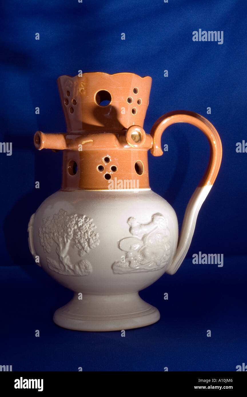 Antique Bourne Denby puzzle jug c 1800 in Denby colours Stock Photo - Alamy