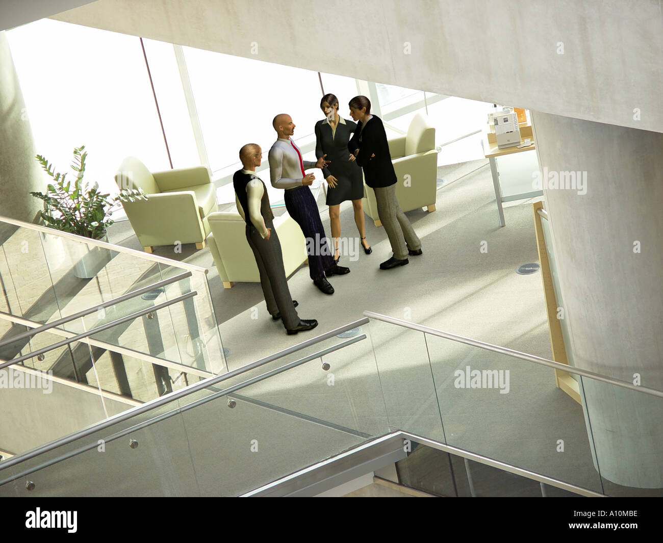 Informal office lobby talking hi-res stock photography and images - Alamy