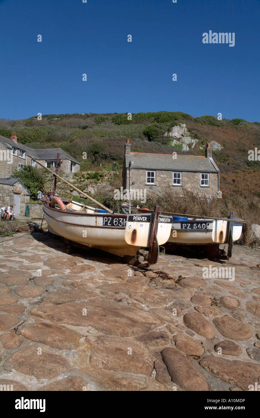 the slipway at Penberth cornwall Stock Photo - Alamy
