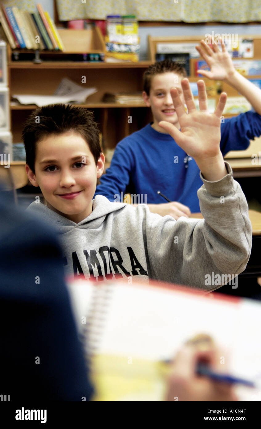 School kids in class Stock Photo - Alamy